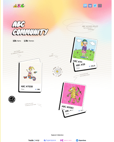 ABC Community - Web3 Landing Page Examples