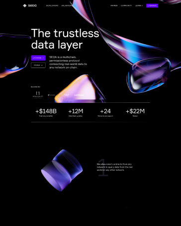 Seda - Web3 Landing Page Examples