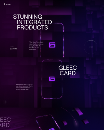 Gleec - Web3 Landing Page Examples