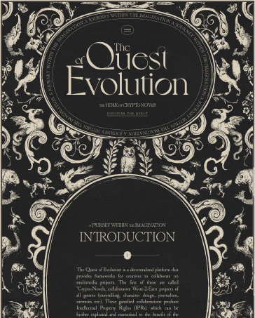 The Quest of Evolution - Web3 Landing Page Examples