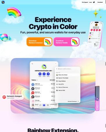 Rainbow - Web3 Landing Page Examples