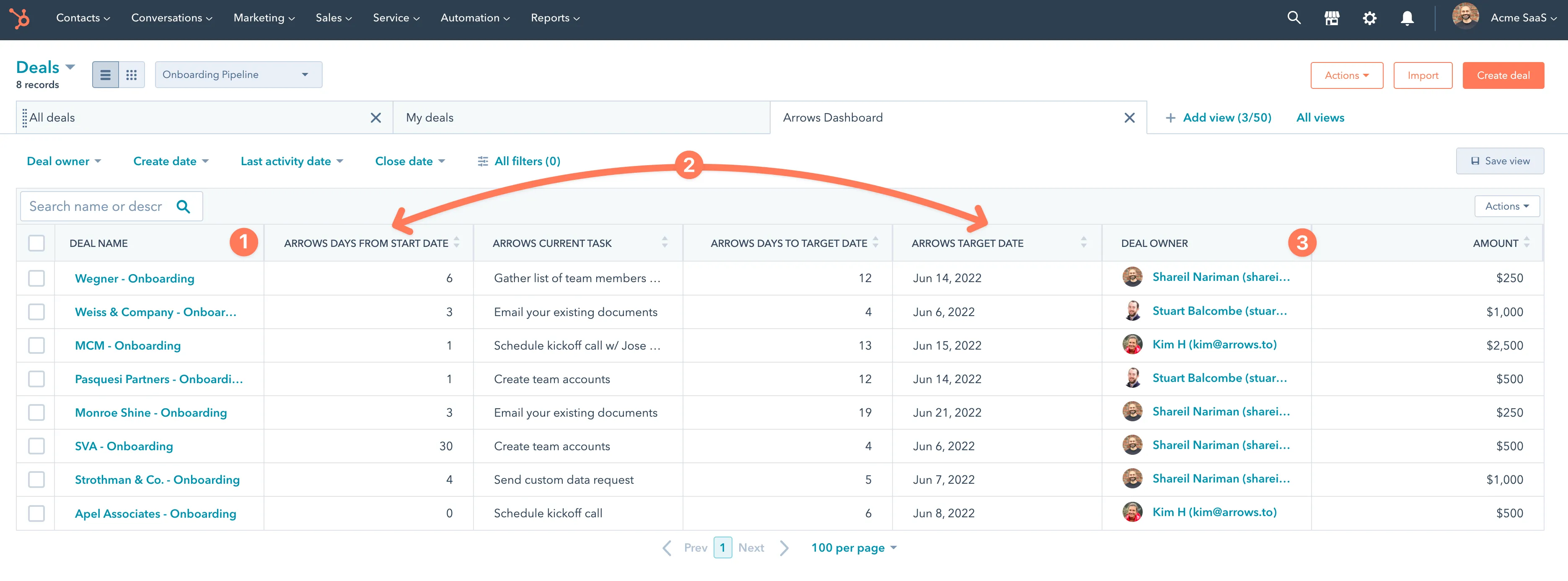 Arrows & Hubspot Quick Start Guide