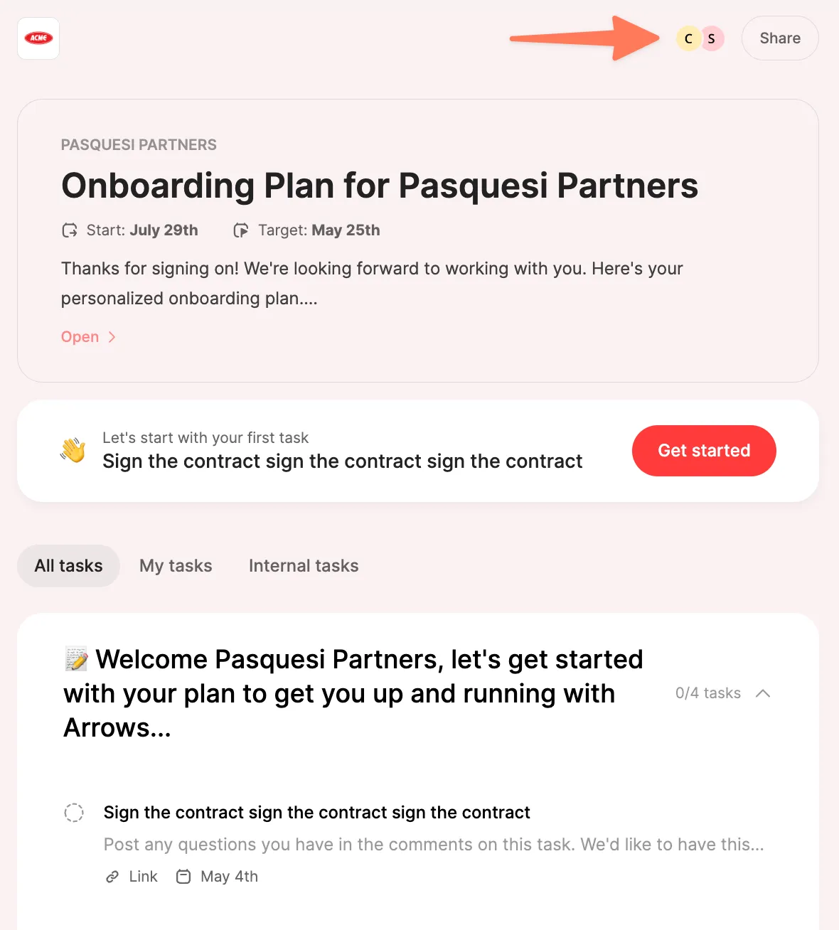 Arrows & Hubspot Quick Start Guide