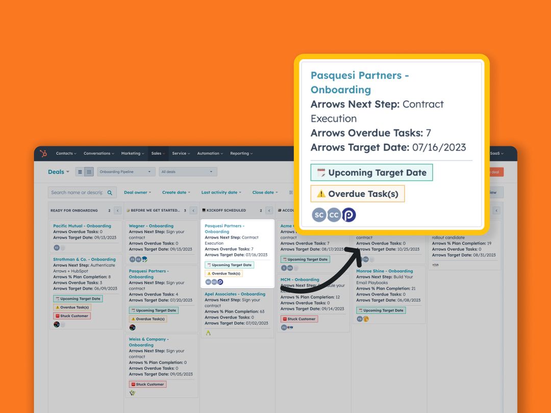 Power your post-sales pipeline in HubSpot – Arrows