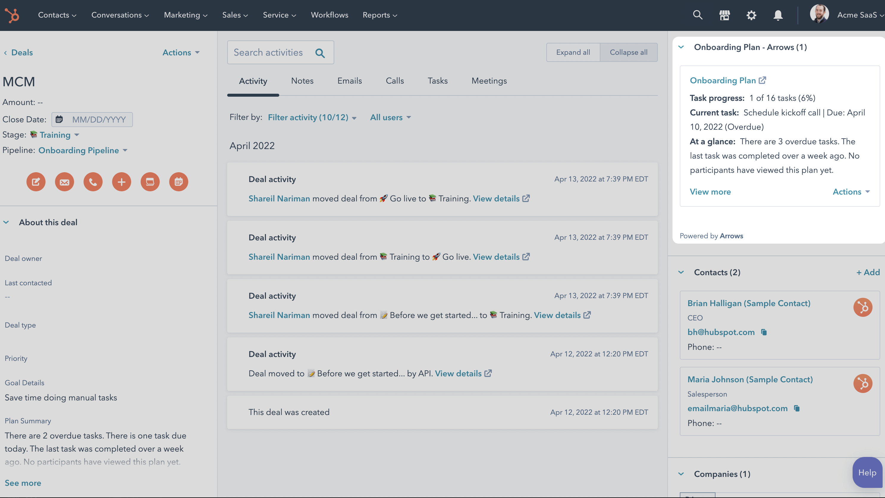 Free Mutual Action Plan Template for Onboarding – Arrows