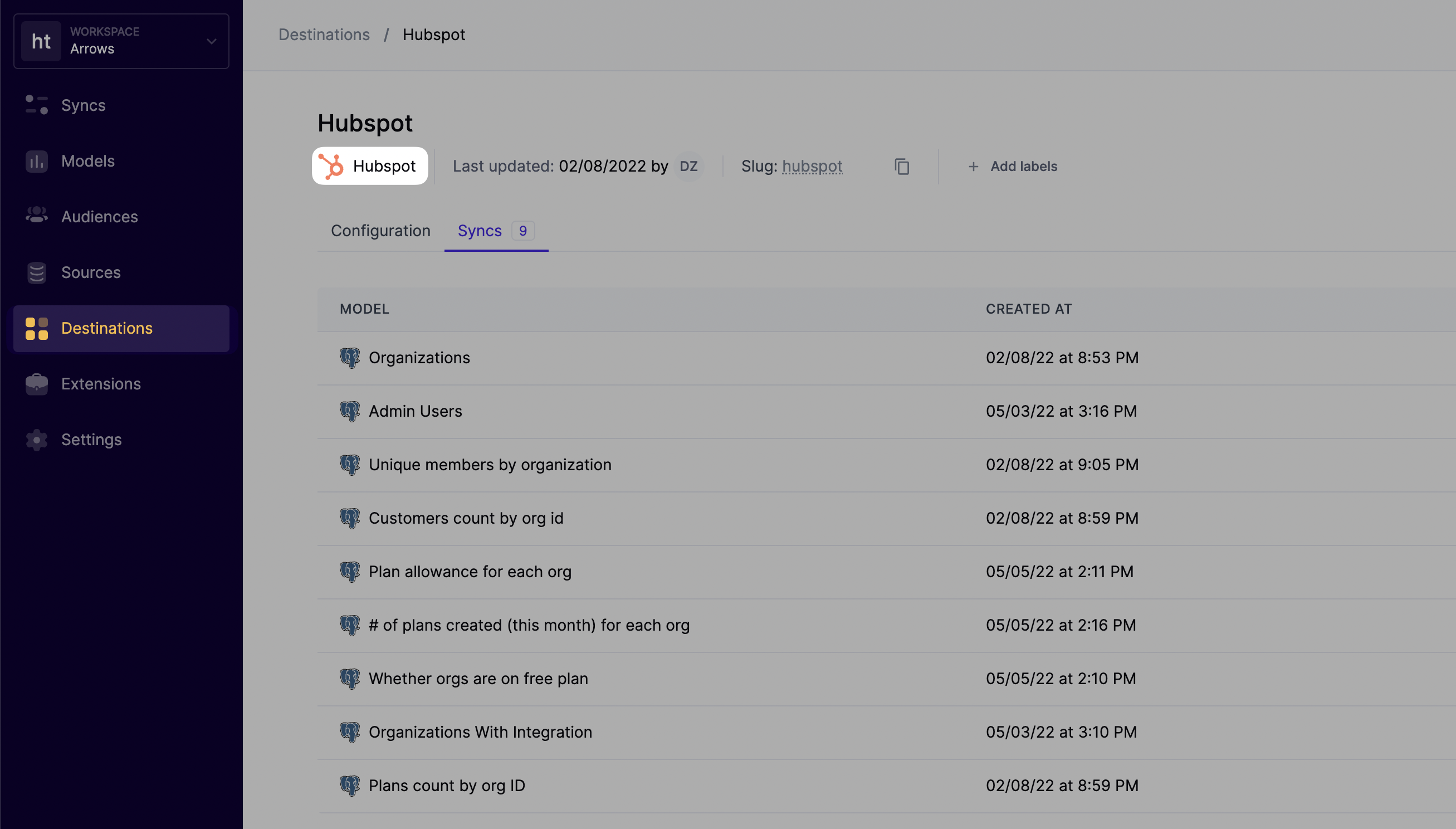 Integrate product data with HubSpot using Hightouch