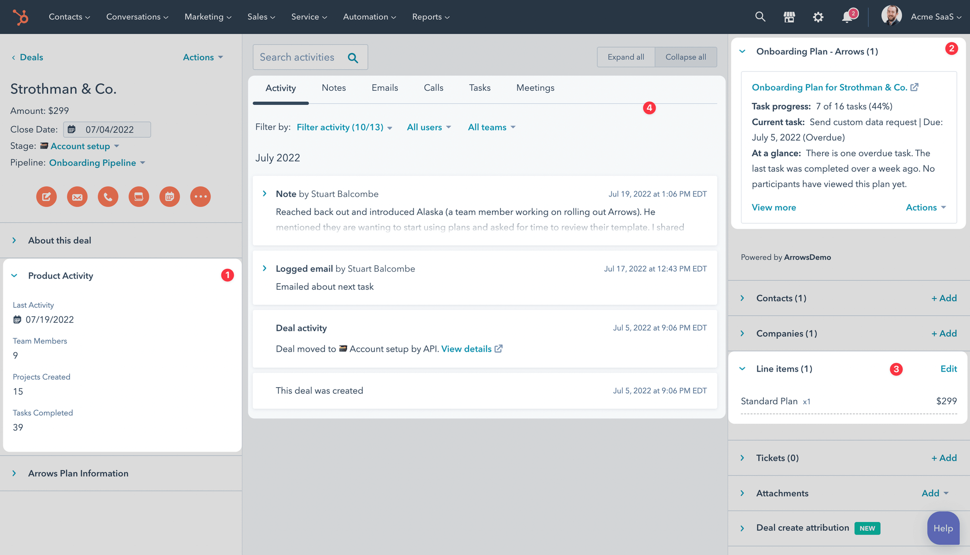 Configure HubSpot deal and ticket records for customer success
