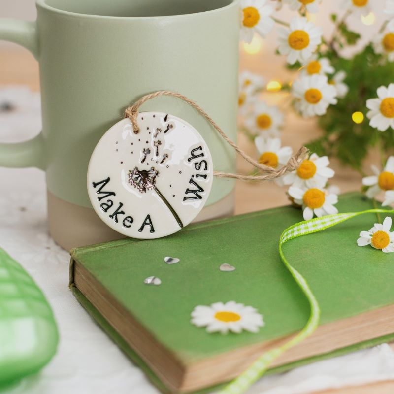 Make A Wish Button - Hand made Ceramic and Porcelain Gifts