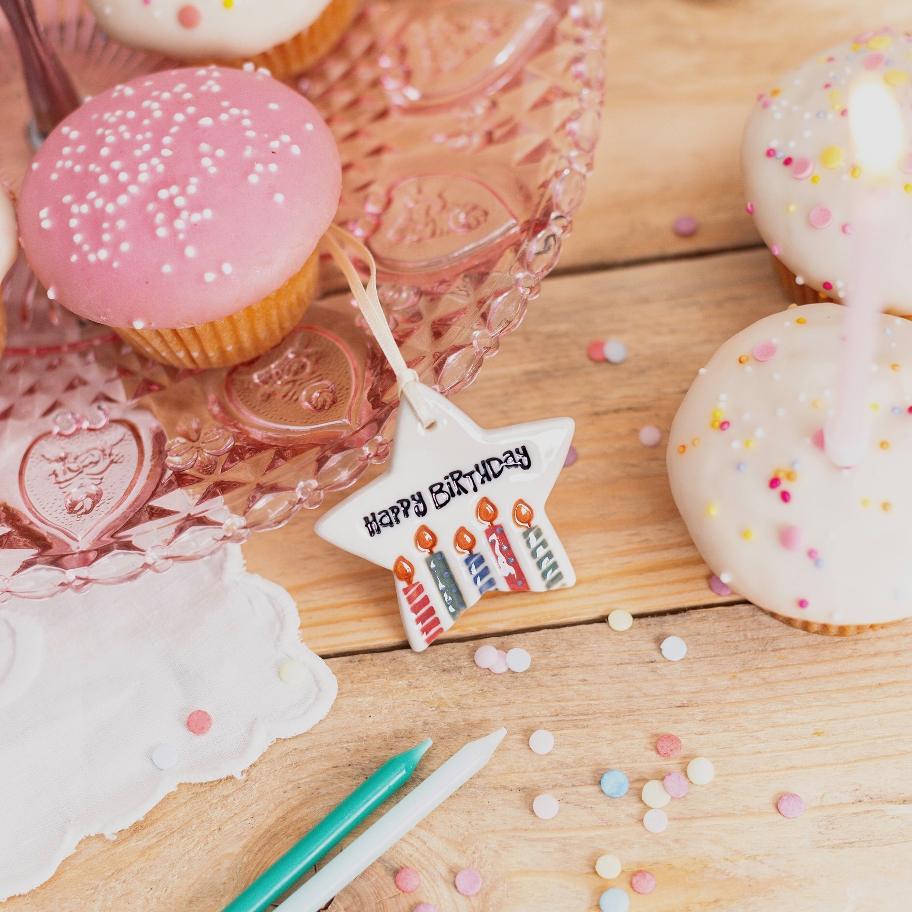 Happy Birthday Star - Hand made Ceramic and Porcelain Gifts