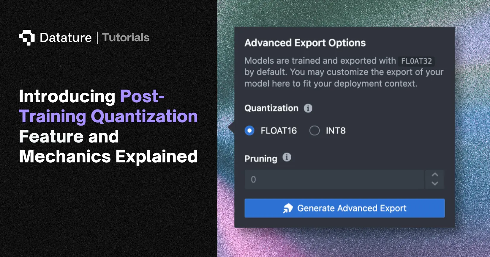 Introducing Post-Training Model Quantization Feature and Mechanics ...