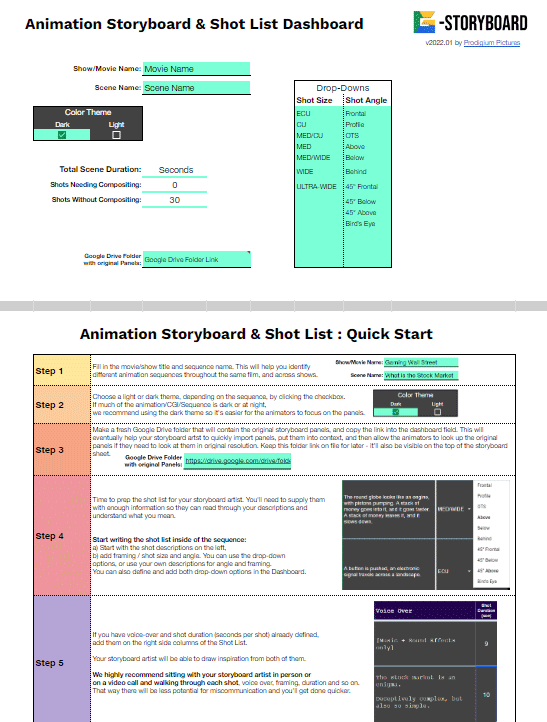 G-Storyboard: Free Storyboard Template
