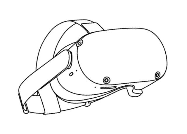 Free Oculus Quest 2 VR headset skin template by JetStyle