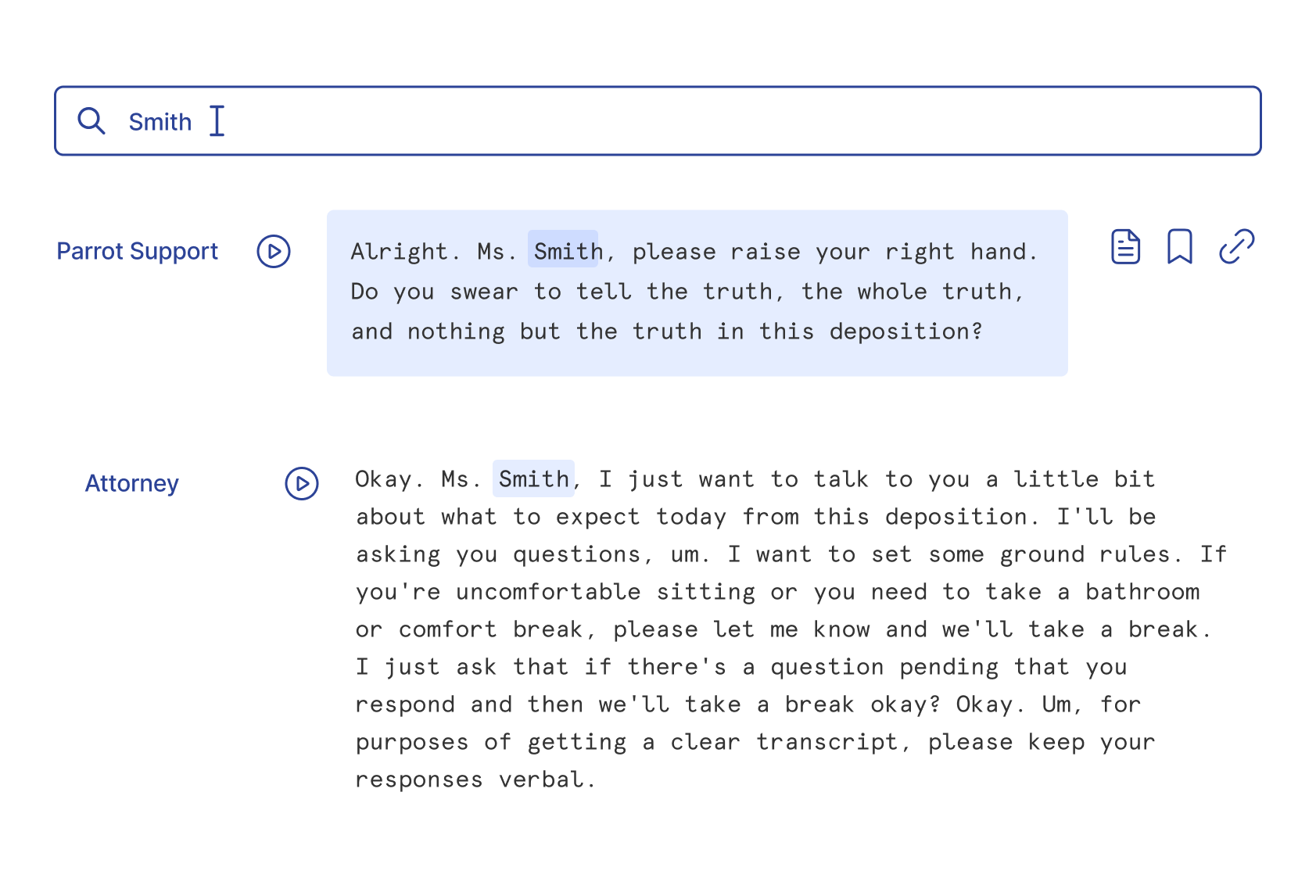 Parrot – Transcripts