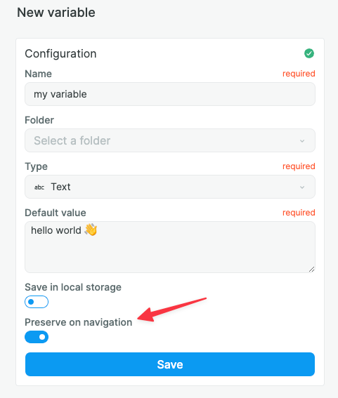 Persistent variables and collections