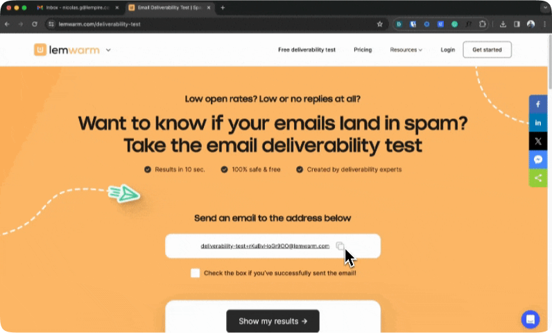 Email Deliverability Test | Spam Score Checker | lemwarm