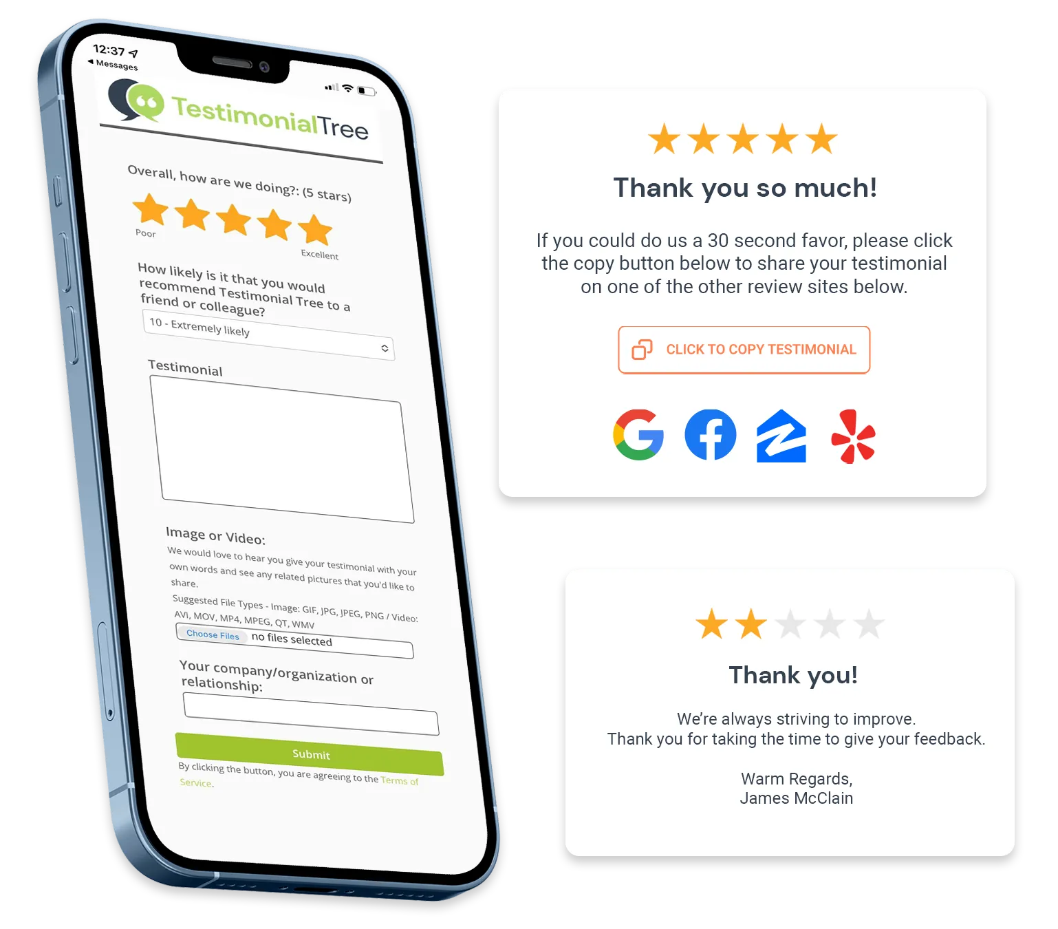 Promote | Testimonial Tree