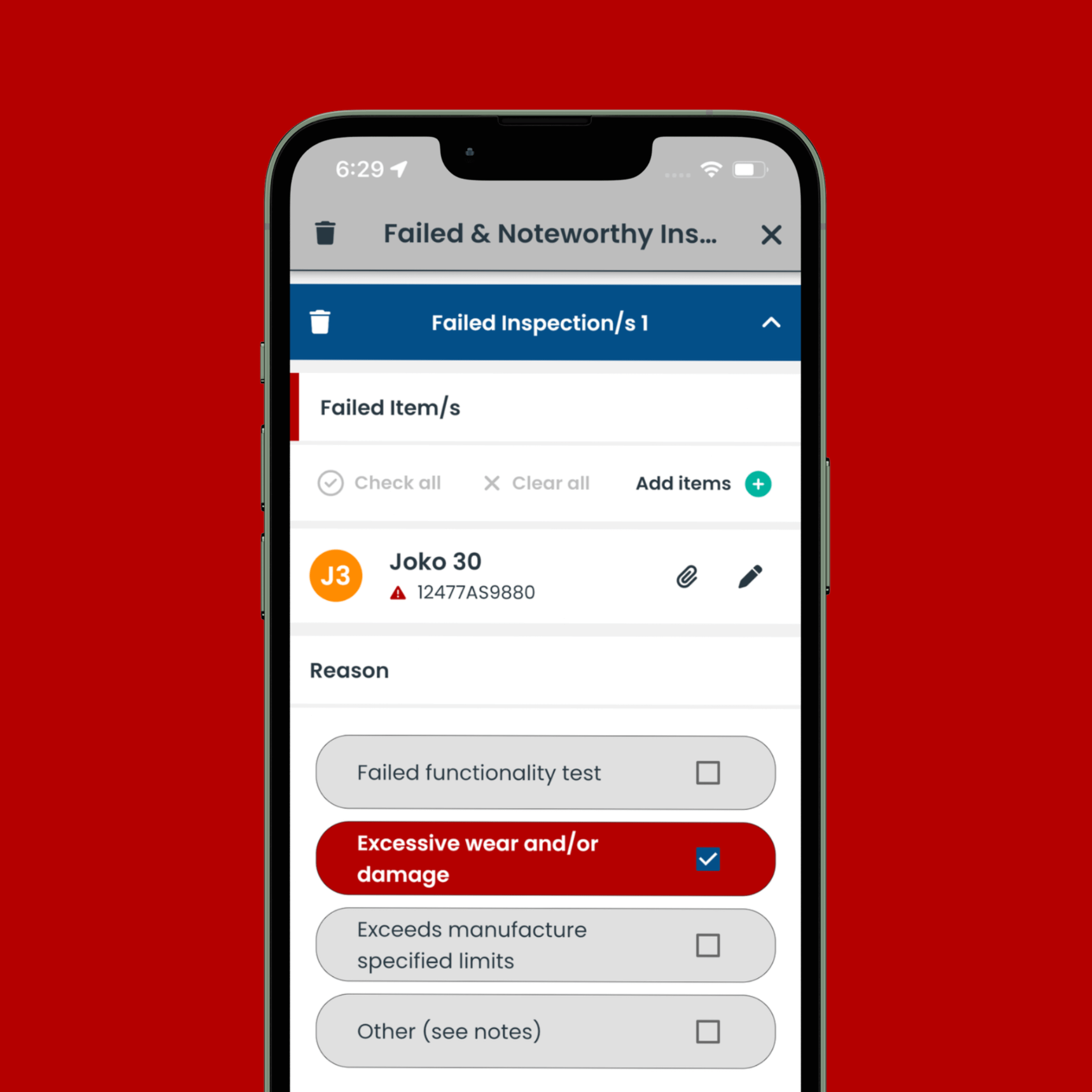 Checklist and Equipment Management App | Risk Memo
