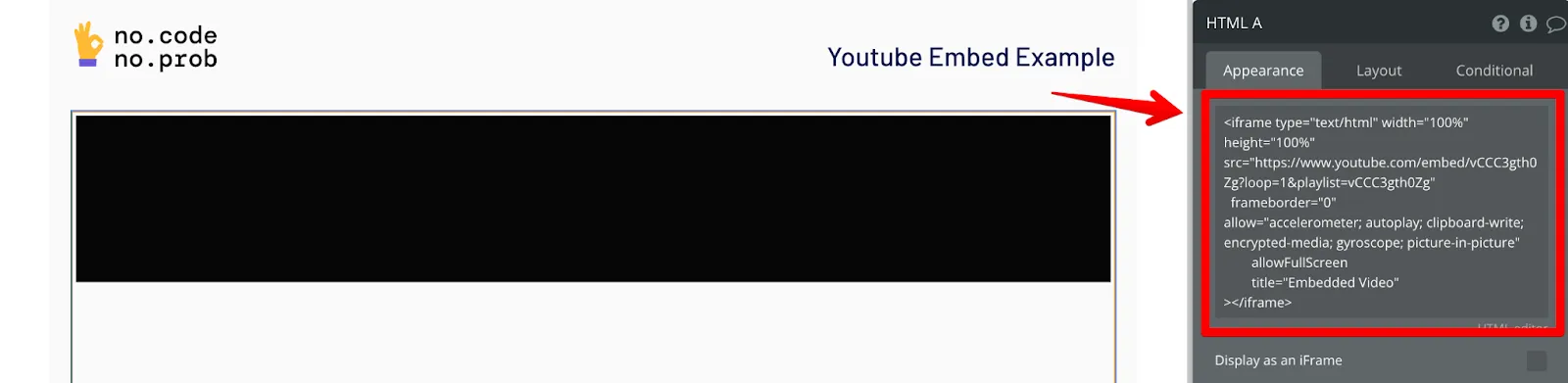How to embed Youtube videos in Bubble apps