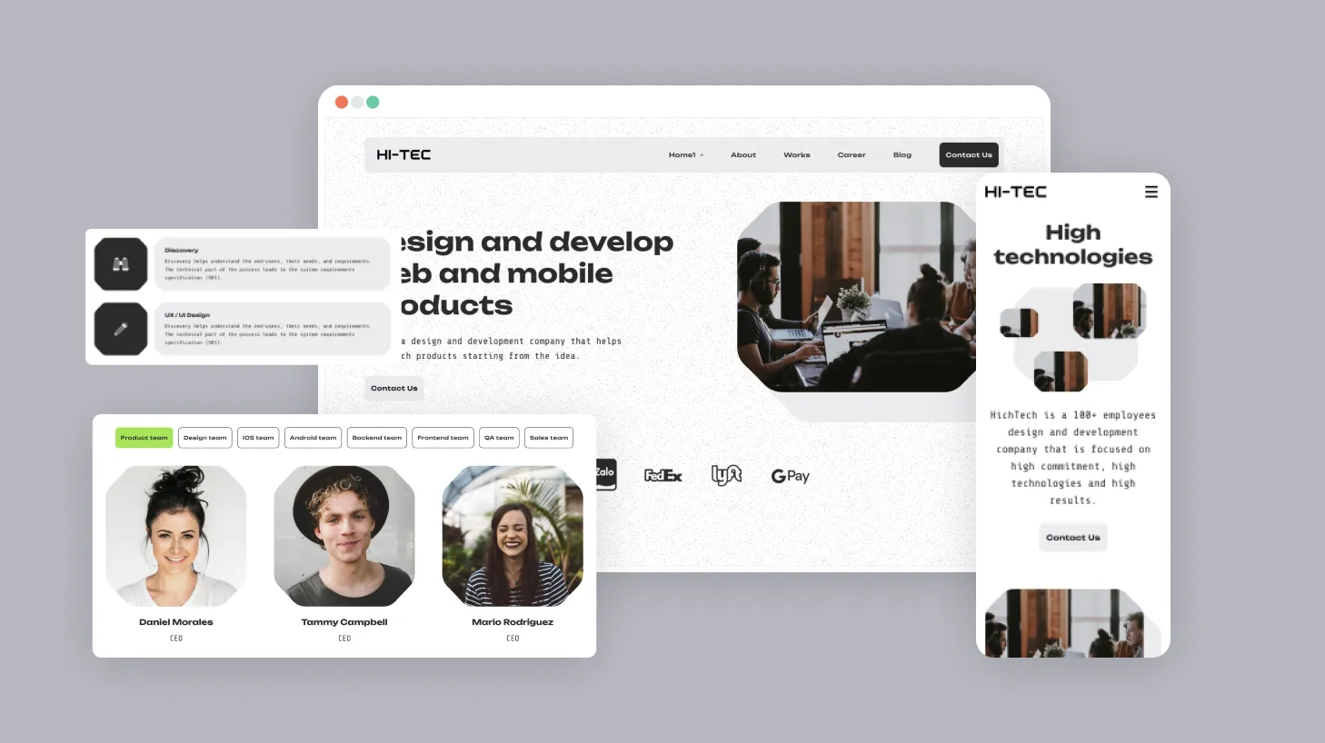 Hi-tech. Design and development agency