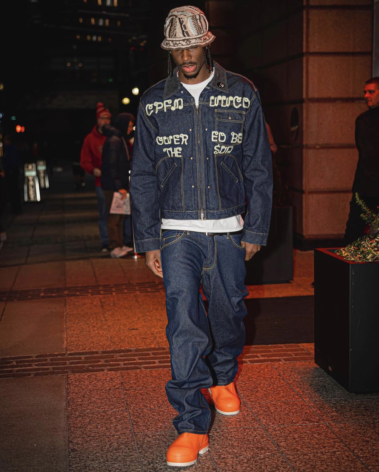Denim vibes for Shai as he visits Boston