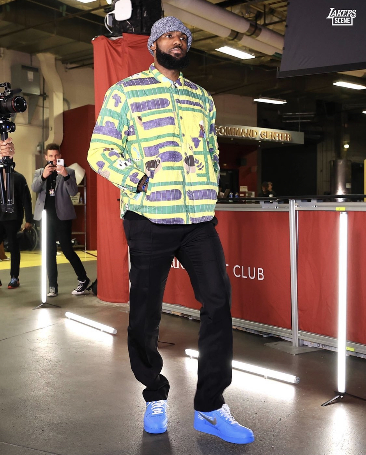 LeBron James back in his old stomping grounds