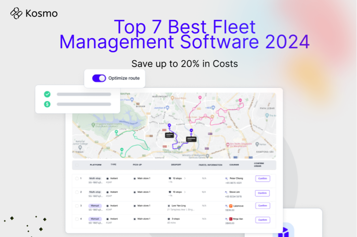 Top 7 Best Fleet Management Software 2024 by Kosmo Delivery