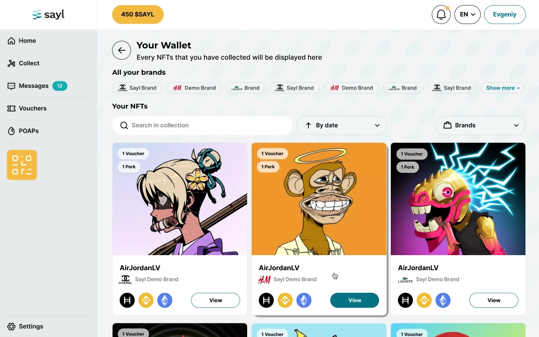 Sayl Wallet - the most accessible wallet for brand fans