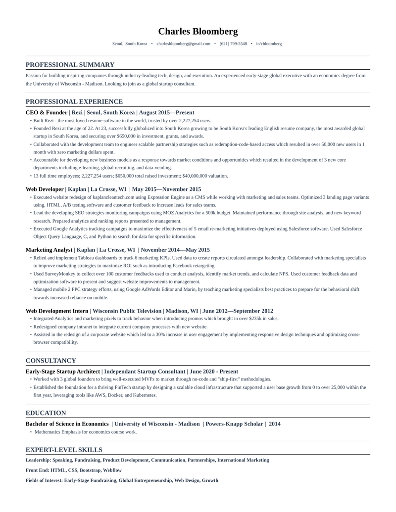 300+ Resume Examples for All Jobs | ATS Friendly | Rezi