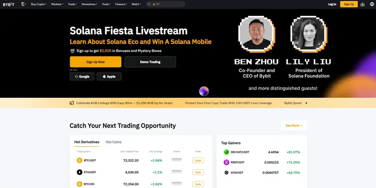 Bybit Alternatives: Top 8 Crypto Seas in 2024 | Bitcompare