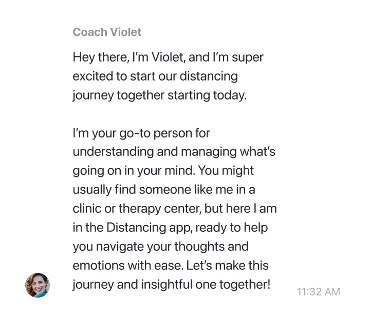 Distancing - Cognitive Therapy for early-stage depression