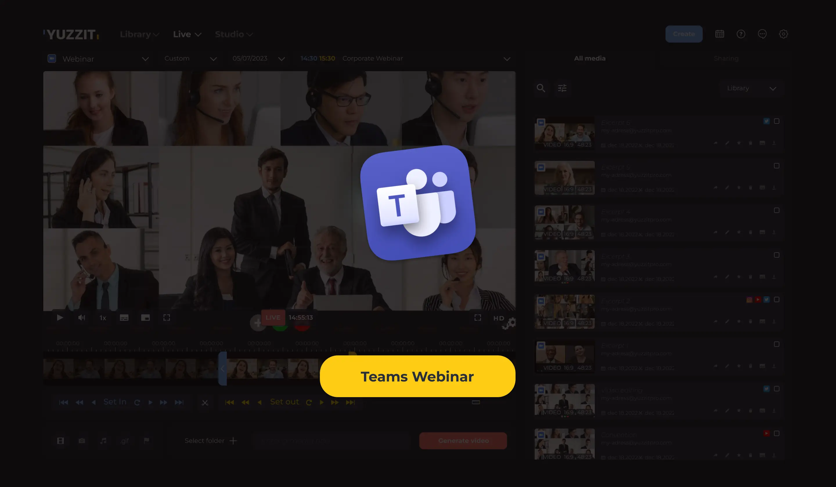 Webinar Teams: edit your event video