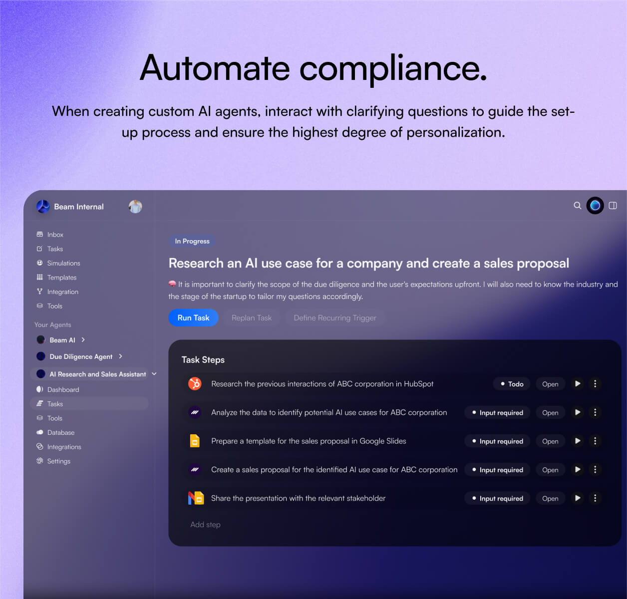 Leading Platform for AI Agents | Beam.ai