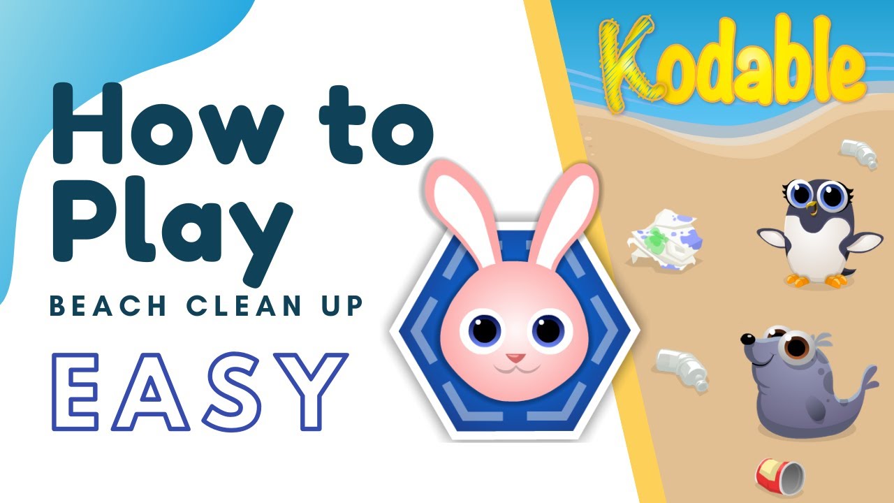How to Play: Beach Cleanup with Kodable (Easy) | Kodable