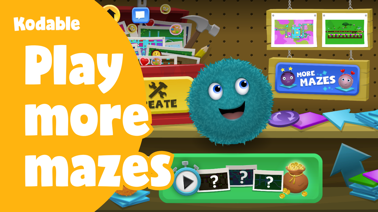 How to play more mazes in Maze Maker | Kodable