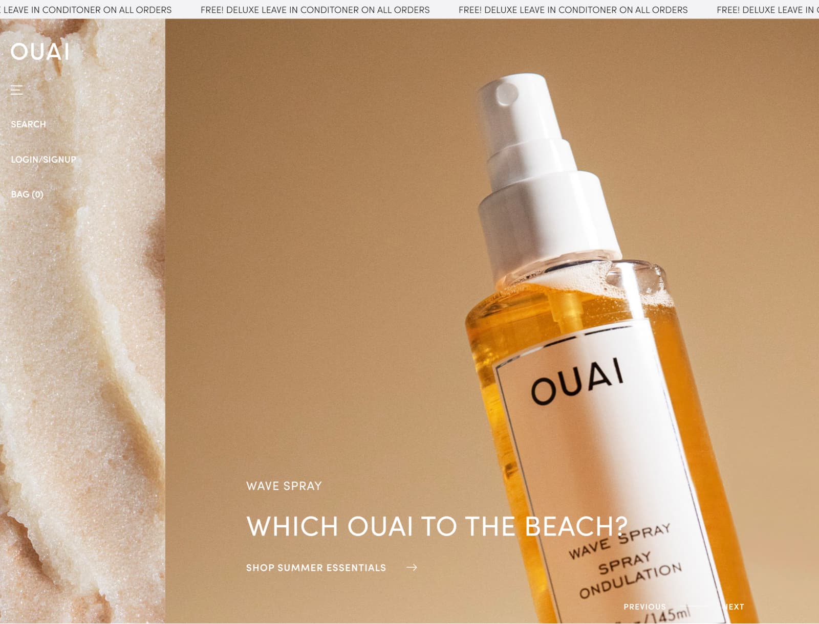 Ecommerce Design Awards | Winners | OUAI