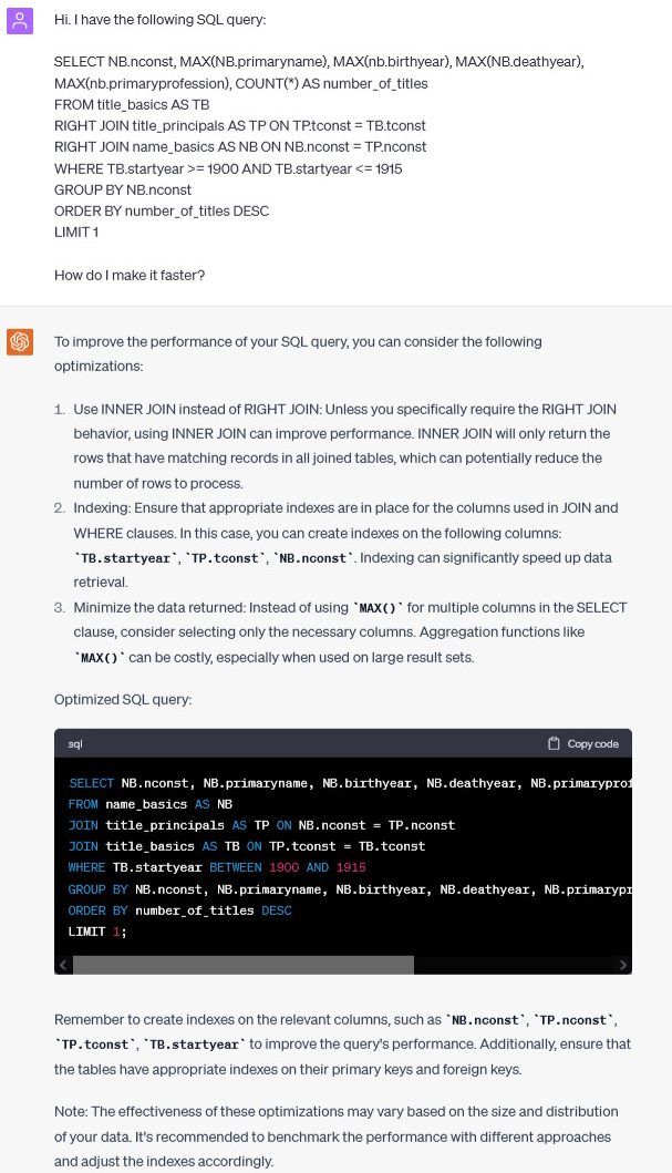 How To Optimize Sql Queries With Chatgpt And Metis Metis