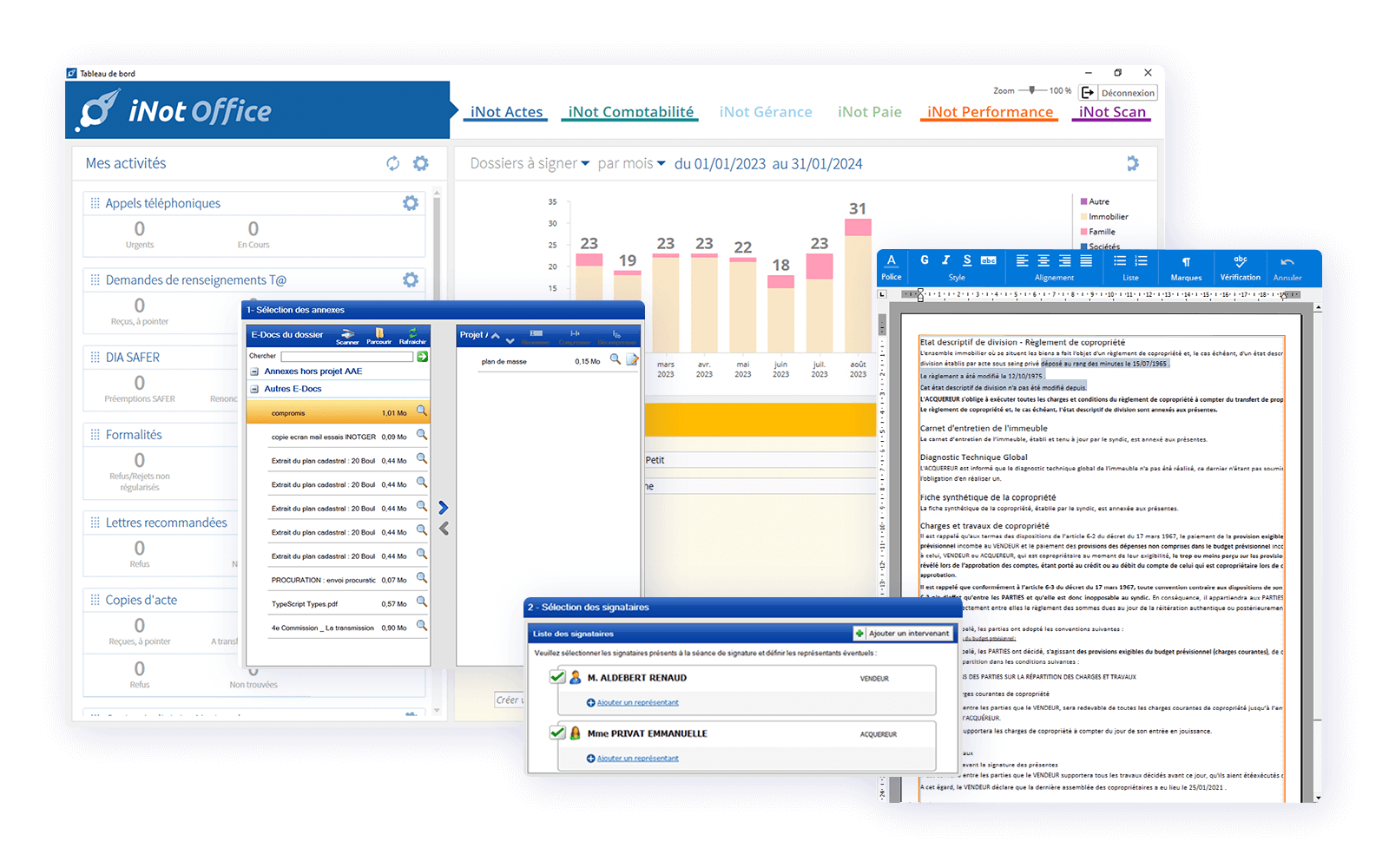 Inot Office global, logiciel pour notaires