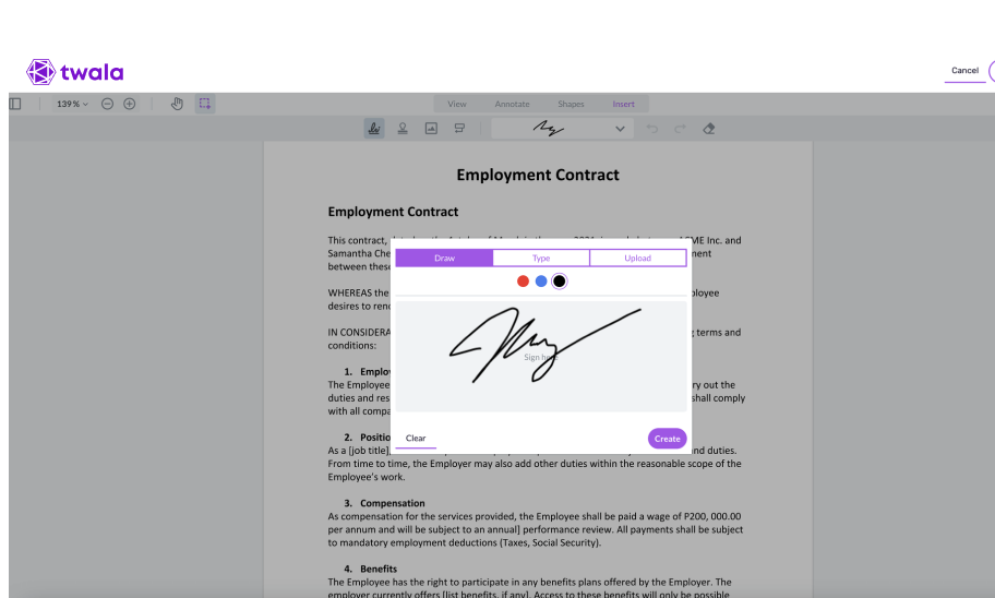 Twala | Tamper-proof digital signature