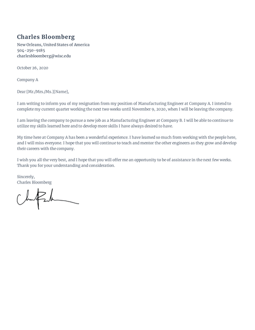 100+ Free Resignation Letter Templates & Samples - Rezi