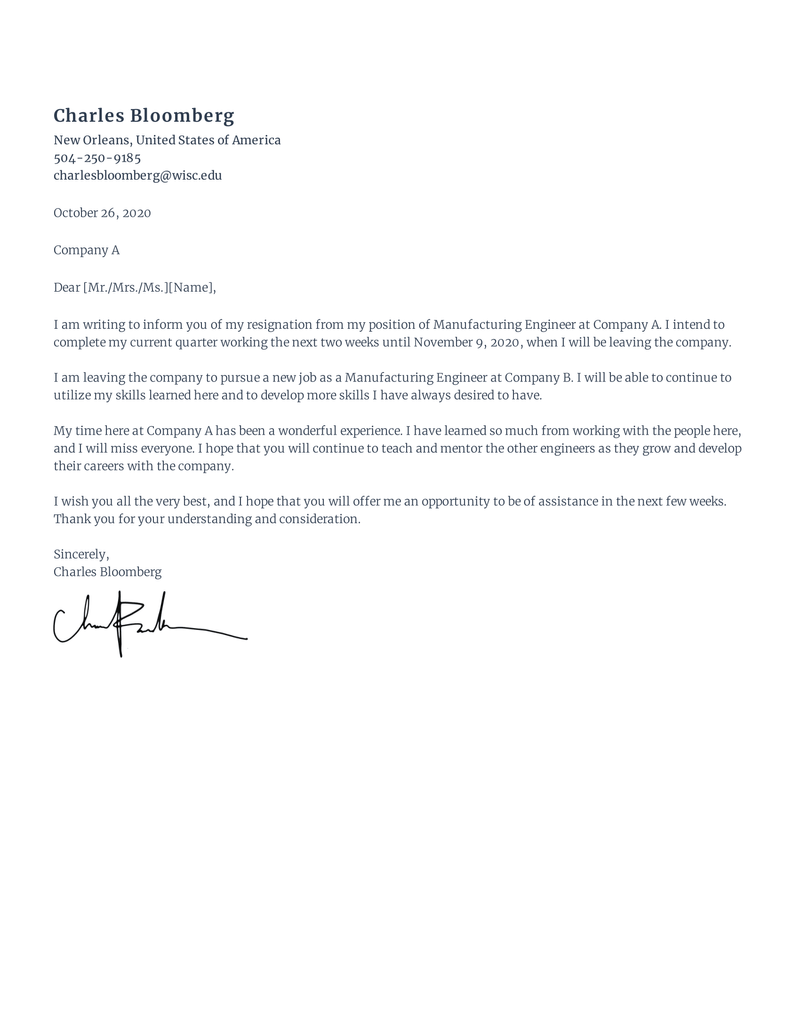 100+ Free Resignation Letter Templates & Samples - Rezi