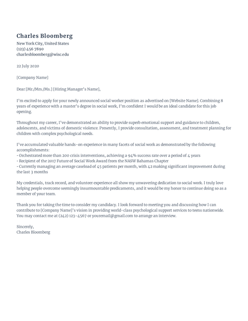 180+ Free Cover Letter Templates & Samples for 2023 - Rezi