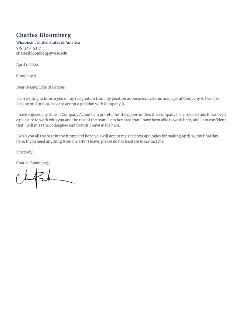 100+ Free Resignation Letter Templates & Samples - Rezi