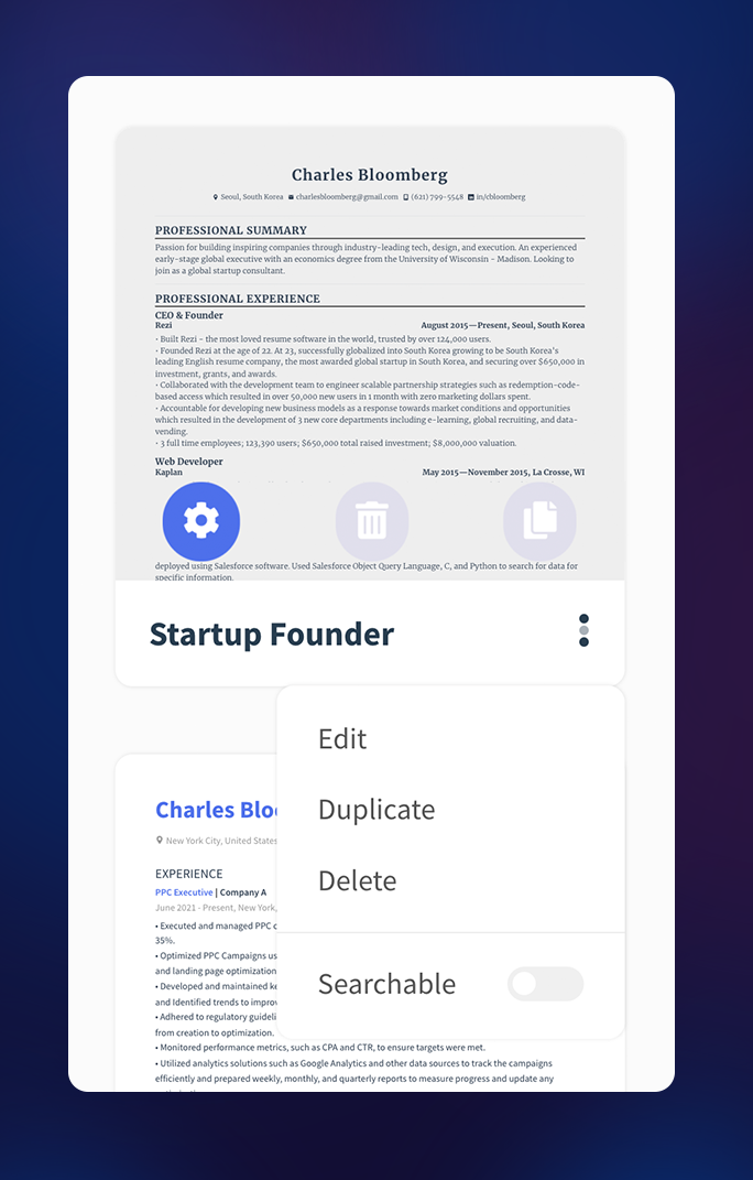 Rezi User Docs - Resume Review