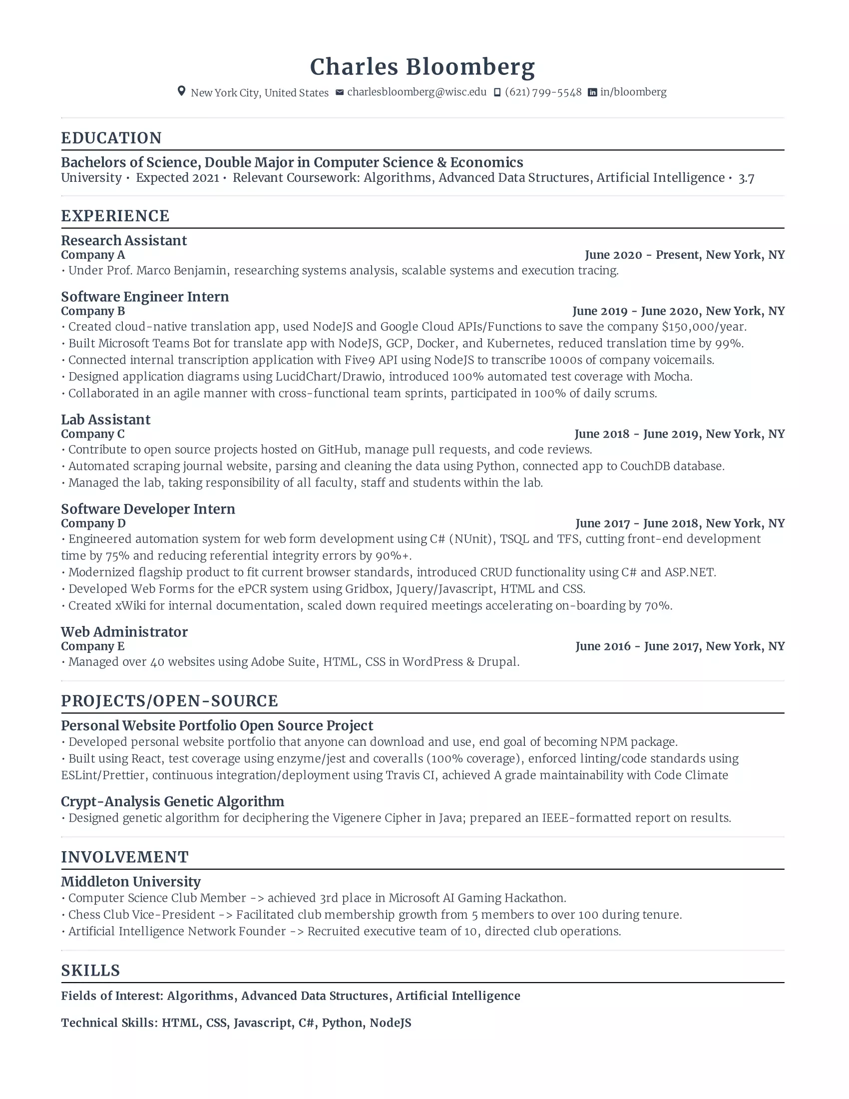 Ats Resume Template 2024 Tips Kati Sascha