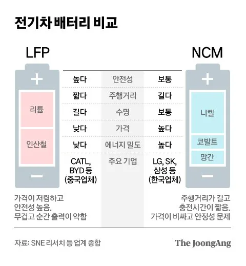 LFP 배터리 규제란? 전기차 보조금에도 차이가 있는 이유 2가지