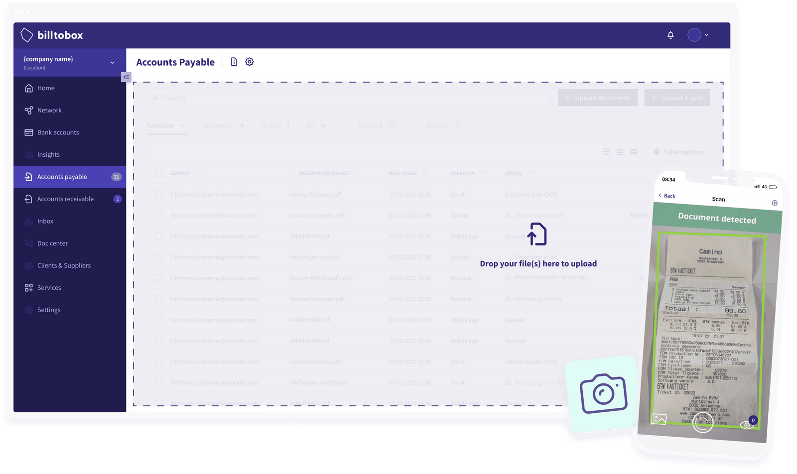 Billtobox - Aankoopfacturen