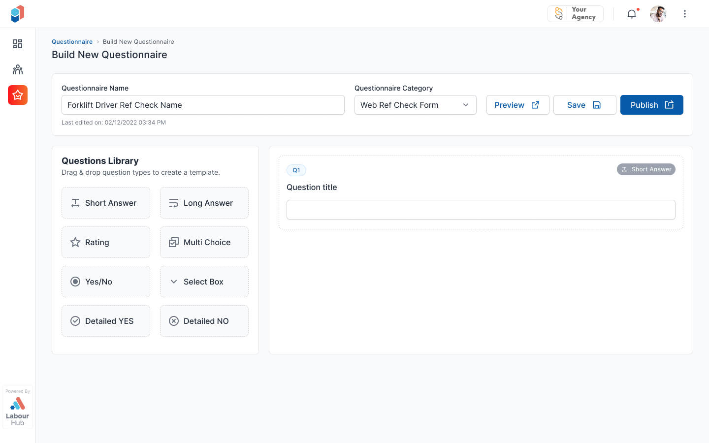 Build a Questionnaire | Ref Hub Academy