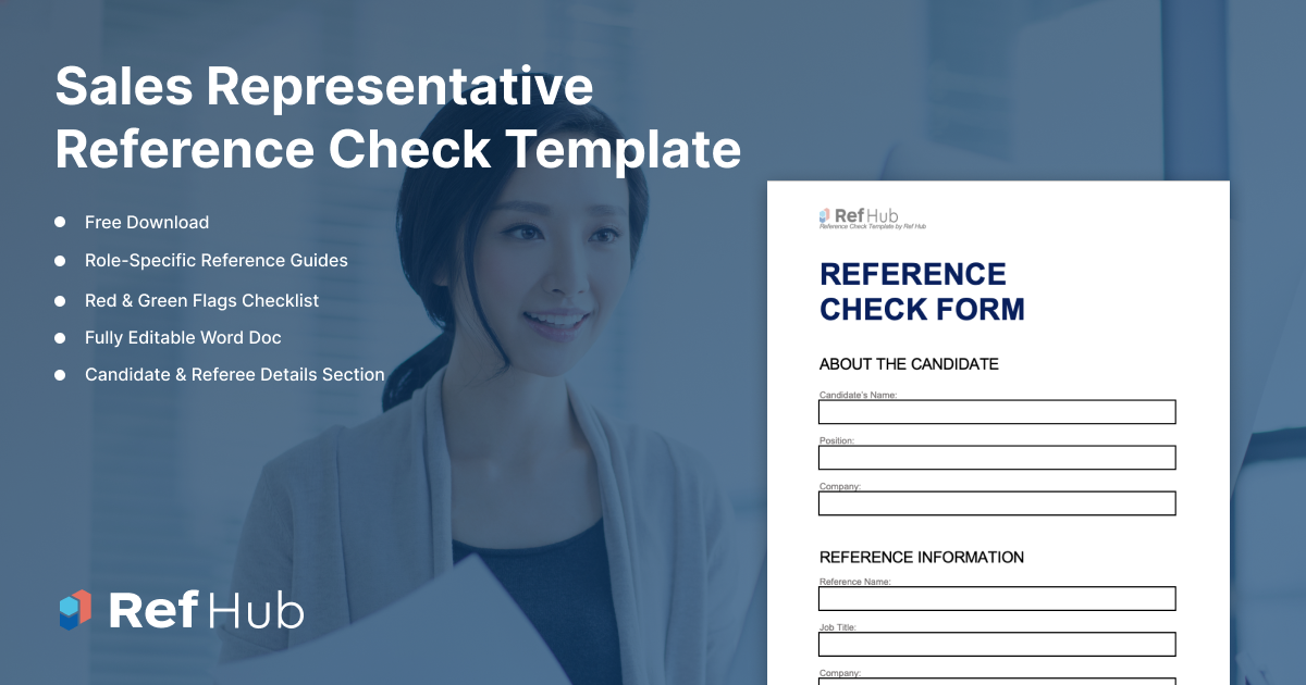 Free Sales Rep Reference Check Template | Download Now