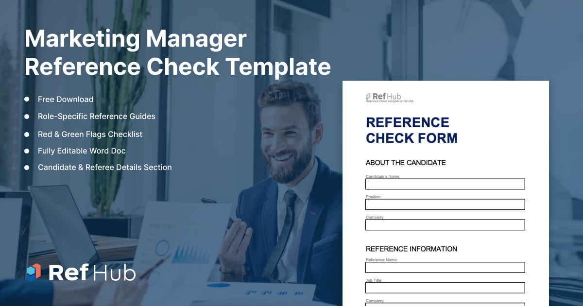 Free Marketing Manager Reference Check Template | Download Now!