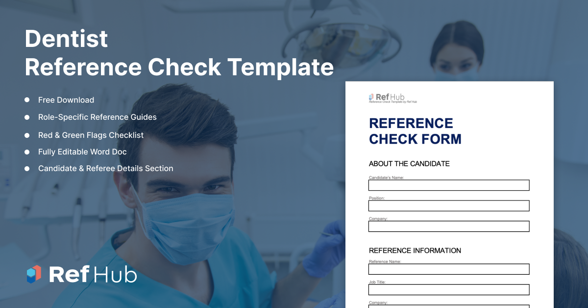 Free Dentist Reference Check Template | Download Now!